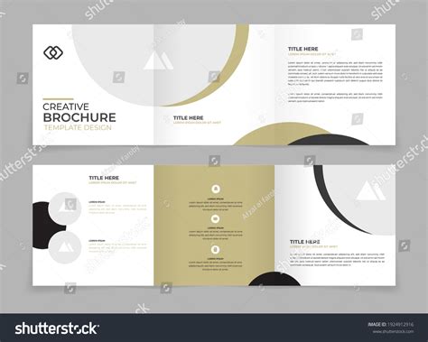 편집 가능한 삼중 브로셔 사각형 템플릿 스톡 벡터로열티 프리 1924912916 Shutterstock