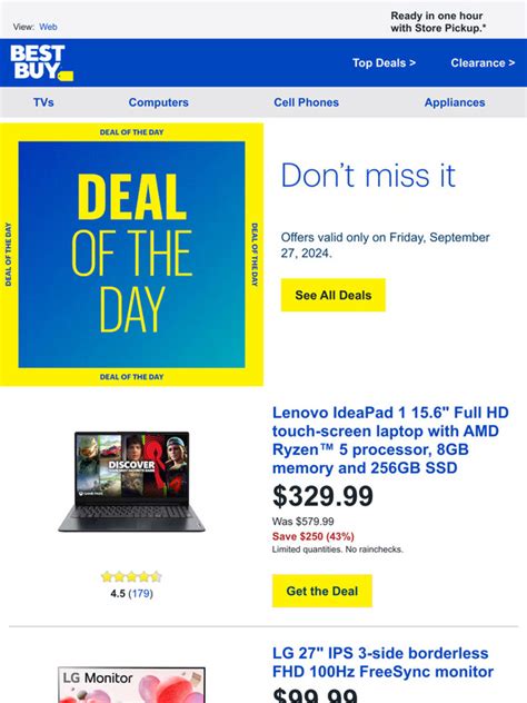 Best Buy Today Only Save On A Lenovo Ideapad Inch Touch Screen Laptop Plus More