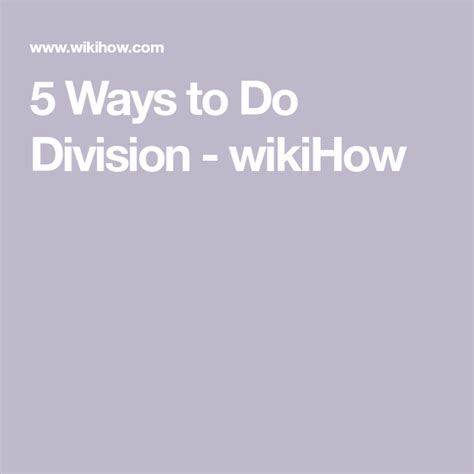 Ways To Do Division Artofit