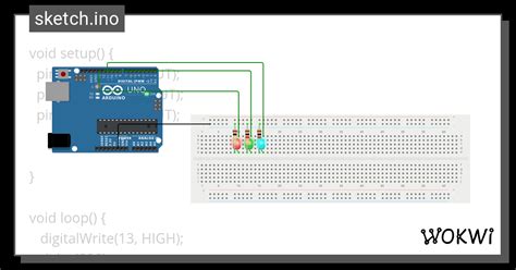 Blinking Lights Wokwi Esp32 Stm32 Arduino Simulator