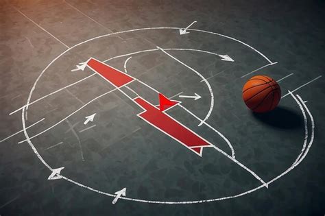 Premium Photo Strategy In Basketball With Tactics And Players Symbol Animation With Arrow