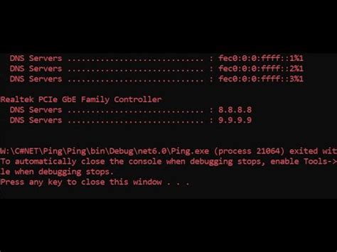 How To Get Dns Server Ip From C Console Youtube