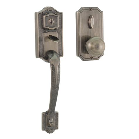 Colonial 1400 Series Handleset With Impresa Knob Deadbolt Keyed One