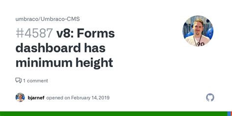 V8 Forms Dashboard Has Minimum Height · Issue 4587 · Umbracoumbraco