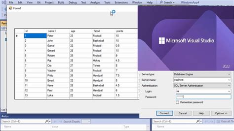 Step By Step How To Populate Datagridview From Sql Server Database With User And Password In Vb