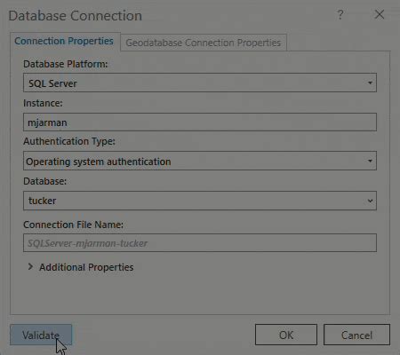 Database Connection Dialog Updates For ArcGIS Pro