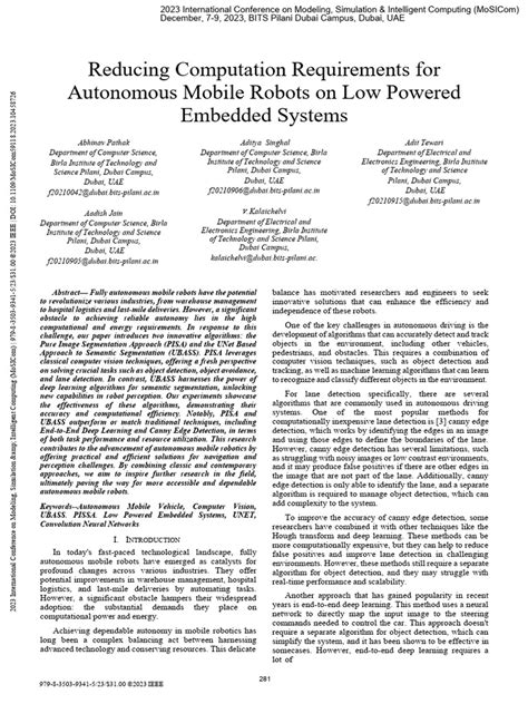 Reducing Computation Requirements For Autonomous Mobile Robots On Low