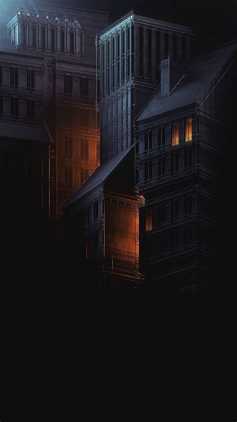 Stunning Aerial View Of Buildings At Night