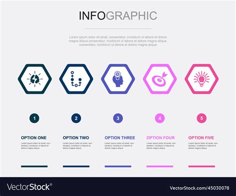 Brainstorming Icons Infographic Design Template Vector Image
