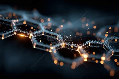 기술 육각형 벽지