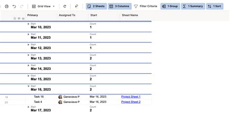 Report Same Start Dates For Assign To Across Multi Sheets — Smartsheet