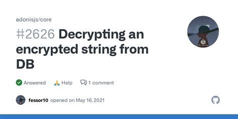 Decrypting An Encrypted String From DB Adonisjs Core Discussion