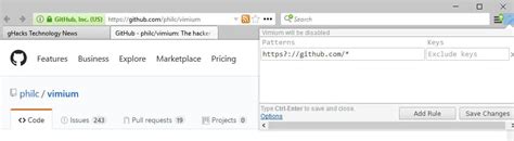webextension vimium ff brings vim like controls to firefox ghacks