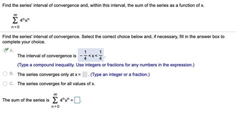 Solved Find The Series Interval Of Convergence And Within