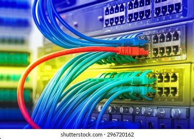 Network Panel Switch Cable Data Center Stock Photo Edit Now 296720156