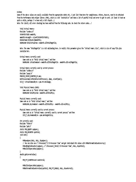How To Determine Cpu And Memory Consumption Pdf Operating System Technology Digital Technology