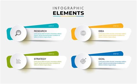 Premium Vector Business Data Visualization Infographic Template With 4 Steps