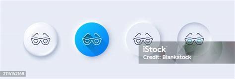 하트 라인 아이콘이 있는 안경입니다 발렌타인 데이 안경 기호입니다 선 아이콘 벡터 3차원 형태에 대한 스톡 벡터 아트 및 기타 이미지 3차원 형태 감정 개인 장식품