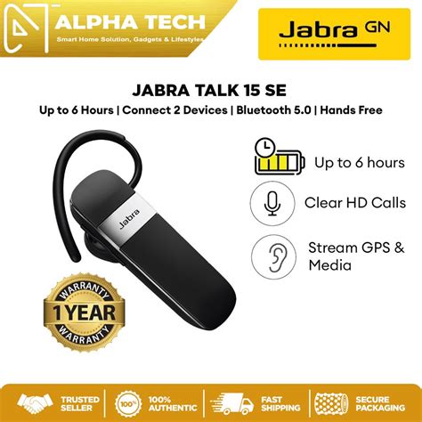 JABRA TALK SE Up To Hours Connect Devices Bluetooth Hands Free Shopee Malaysia