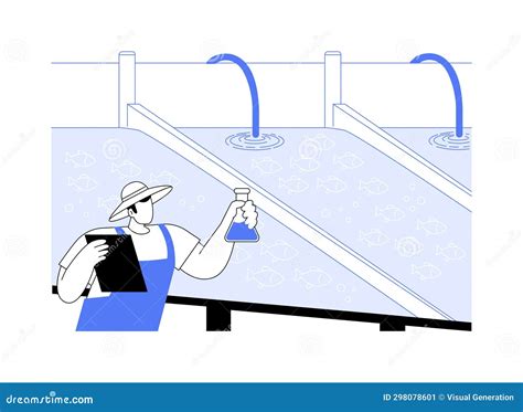 Fishing Farm Ponds Abstract Concept Vector Illustration Stock