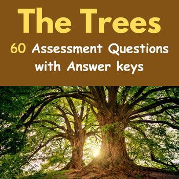 The Trees 60 Assessment Questions With Answers Quiz Test TPT