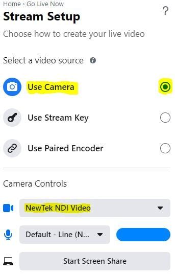 How To Livestream To Facebook With NDI