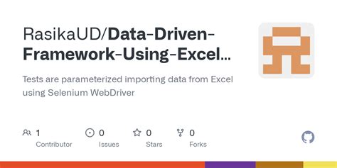 Github Rasikauddata Driven Framework Using Excel Selenium Webdriver