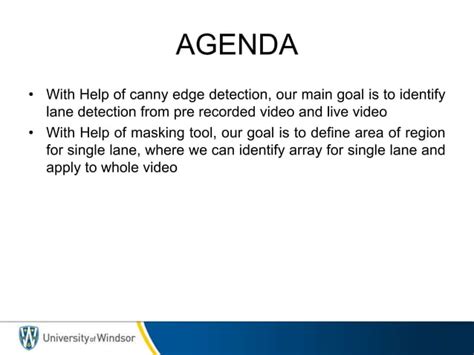 Lane Detection By Use Of Canny Edge Ppt