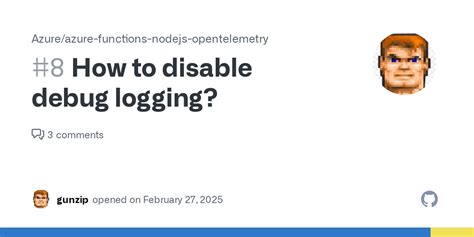 How To Disable Debug Logging · Issue 8 · Azureazure Functions Nodejs
