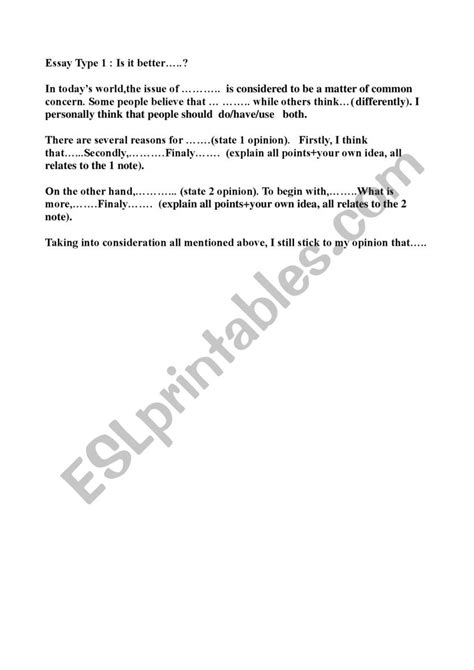 FCE Writing Part 1 Essay ESL Worksheet By Stasia Vin
