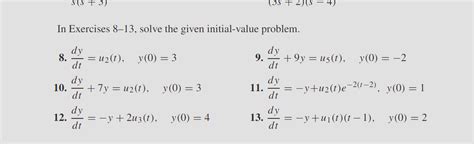 Solved Just Number In Exercises Solve The Given Chegg Com