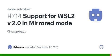 Support For Wsl2 V 2 0 In Mirrored Mode · Issue 714 · Dorssel Usbipd Win · Github