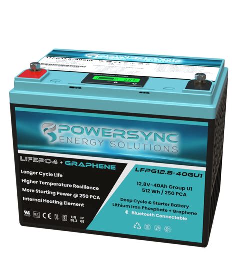 Lfpg12 8 40gu1 Lifepo4 Graphene Dual Purpose Lithium Battery