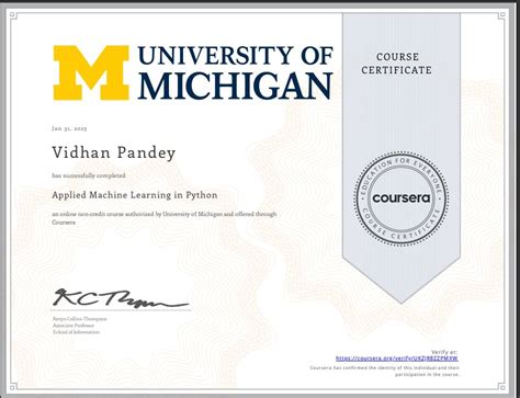 Vidhan Pandey On Linkedin Machinelearning Python Coursera Ml