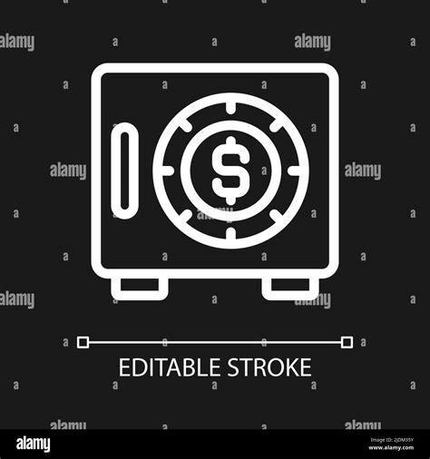 Safe Pixel Perfect White Linear Icon For Dark Theme Stock Vector Image And Art Alamy