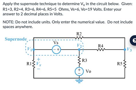 Solved Apply The Supernode Technique To ﻿determine Vx In