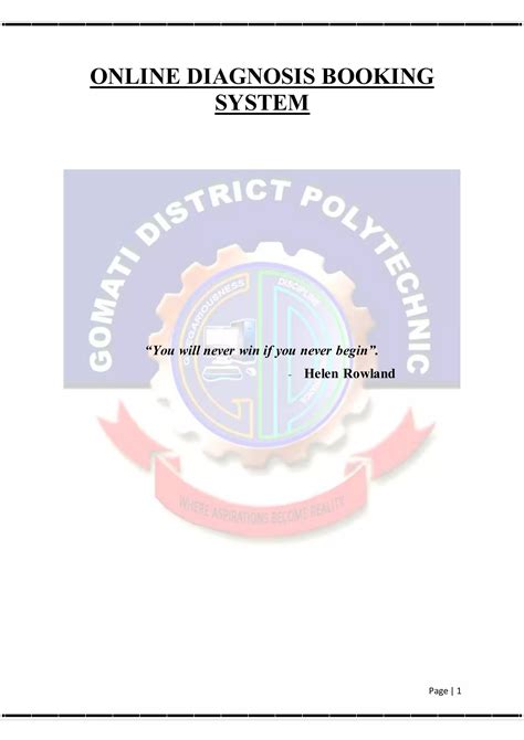 Online Diagnostic Lab Booking System Project Report Docx