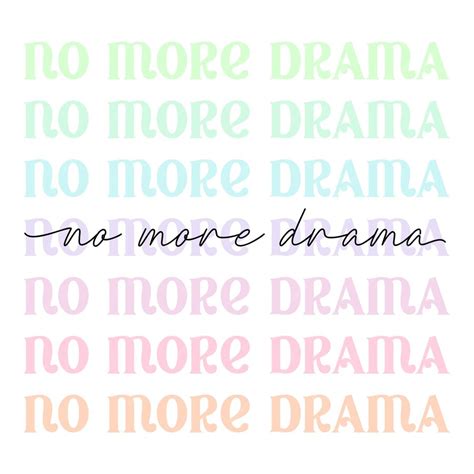 더 이상 드라마 귀여운 파스텔 핑크 미적 현대 트렌디한 스크립트 레터링 T 셔츠 인쇄 포스터 디자인 프리미엄 벡터
