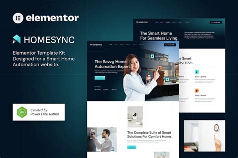 homesync smart home automation elementor template kit wp themes and plugins