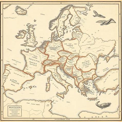 Historical Map Of 1800s Europe