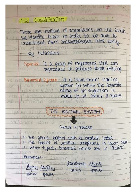 Solution Igcse Biology Characteristics And Classification Of Living
