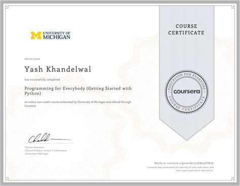 Yash Khandelwal On Linkedin Programming Python Coursera Sse