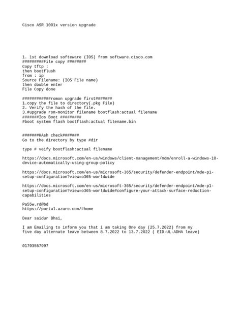 Cisco Asr 1001x Version Upgrade Pdf