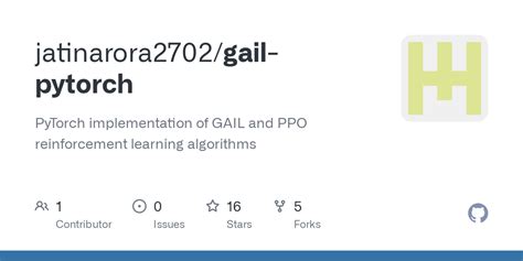 Github Jatinarora2702gail Pytorch Pytorch Implementation Of Gail And Ppo Reinforcement