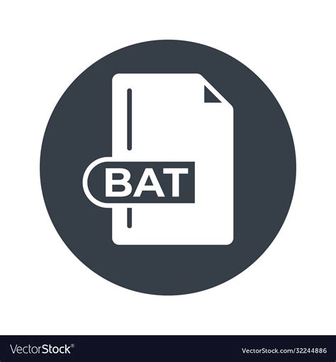 Bat File Format Icon Batch File Format Extension Vector Image
