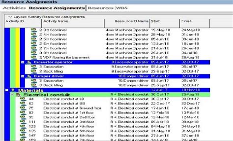 A Typical Sheet Of Resource Assignment Download Scientific Diagram