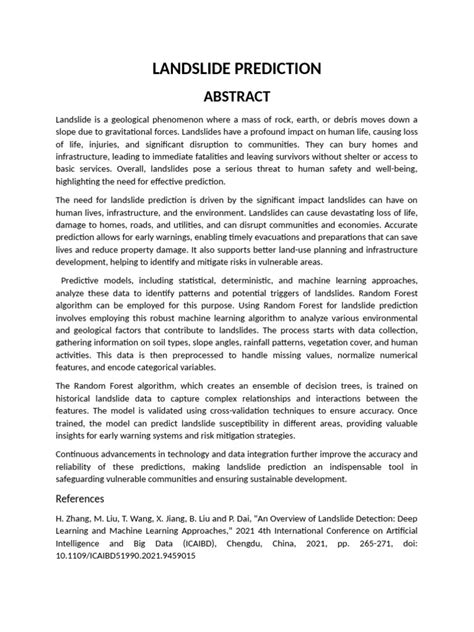 Landslide Prediction Pdf Landslide Machine Learning