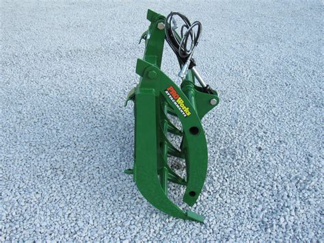 60″ Compact Tractor Root Rake Clam Grapple Fits John Deere Loader