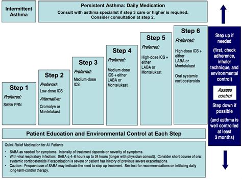Asthma Stepwise Approach Chart Keski