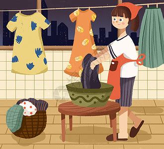 做家务插画做家务卡通做家务插图手绘板绘摄图网